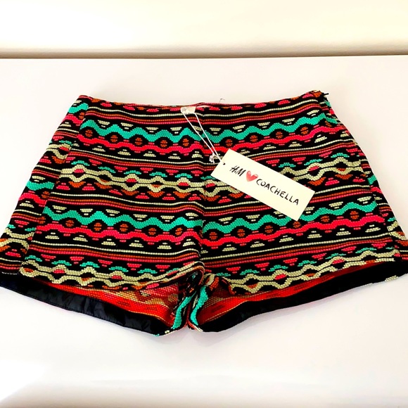 H&M | Shorts | Coachella Styled Fitted Shorts Side Zip Button Short ...